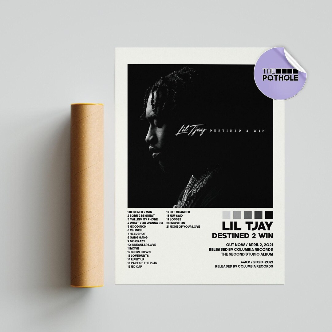Lil Tjay Posters / Destined 2 Win Poster, Tracklist Poster, Album Cover ...