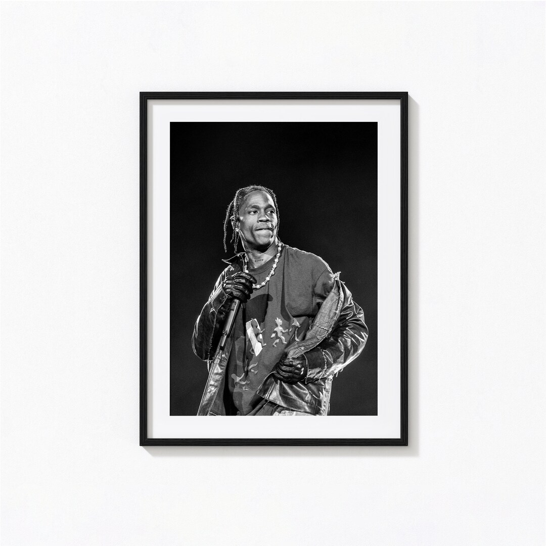 Travis Scott Posters / Travis Scott Black and White Wall Art, Album ...