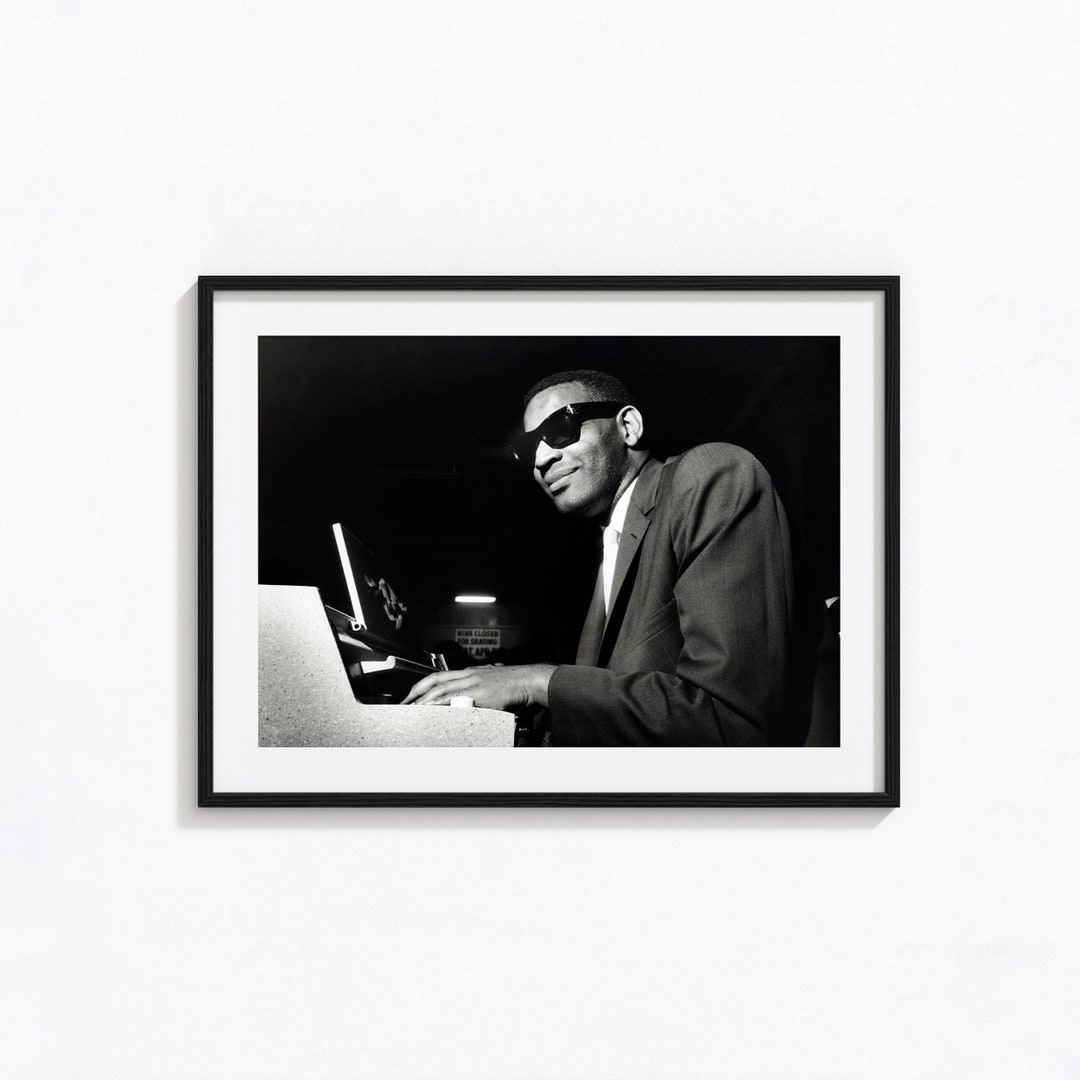 Ray Charles Posters / Ray Charles Black and White Wall Art - Etsy