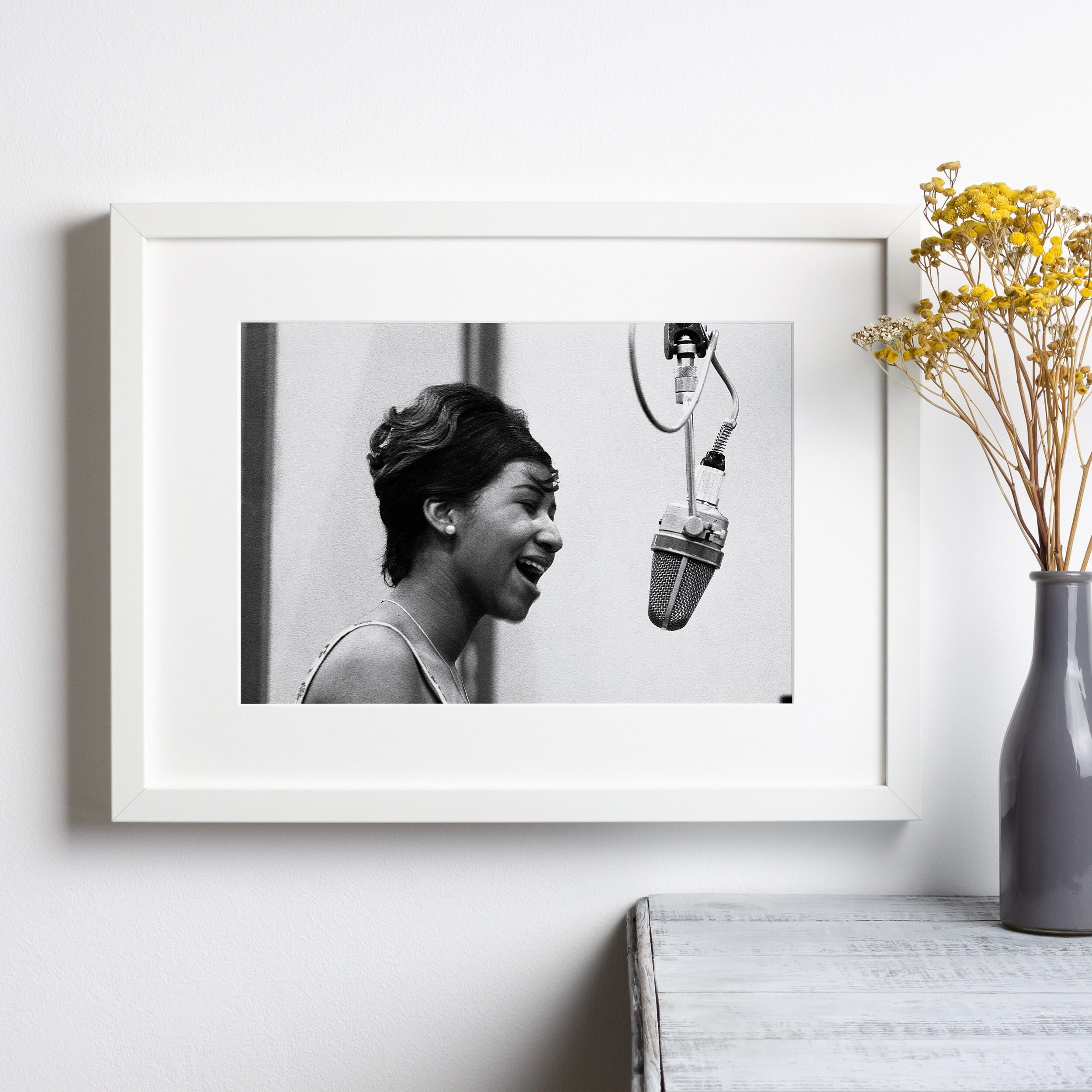 Aretha Franklin Posters / Aretha Franklin Black and White Wall - Etsy