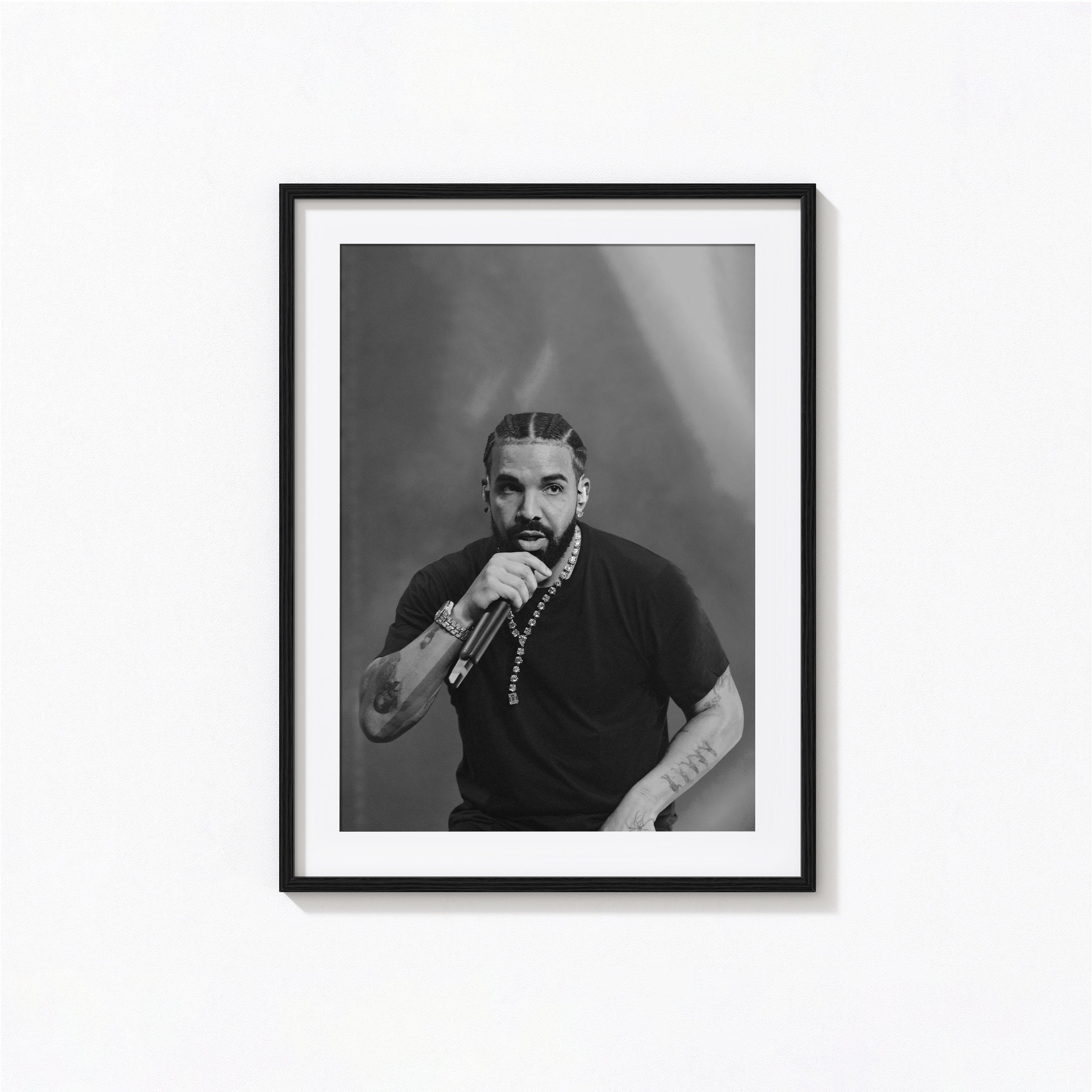 Drake Posters / Drake Black and White Wall Art, Music Poster, Home ...