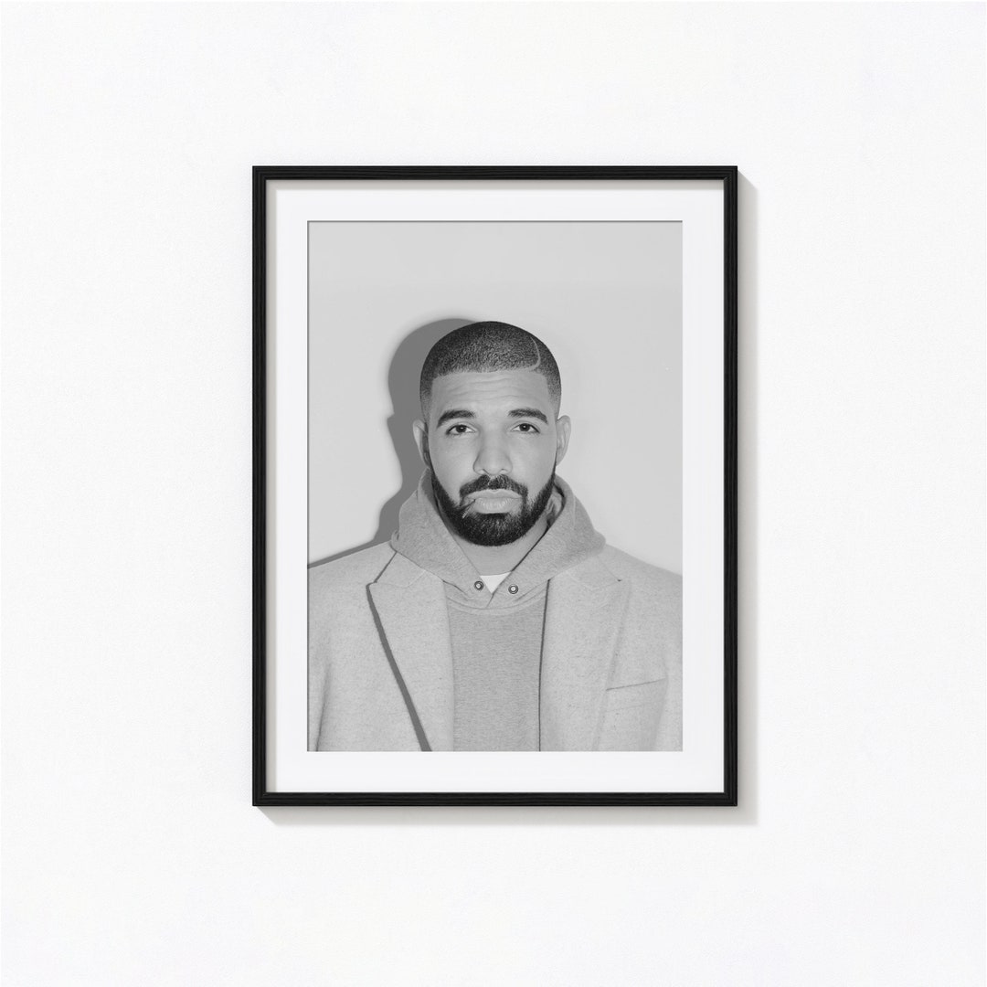 Drake Posters / Drake Black and White Wall Art, Music Poster, Home ...