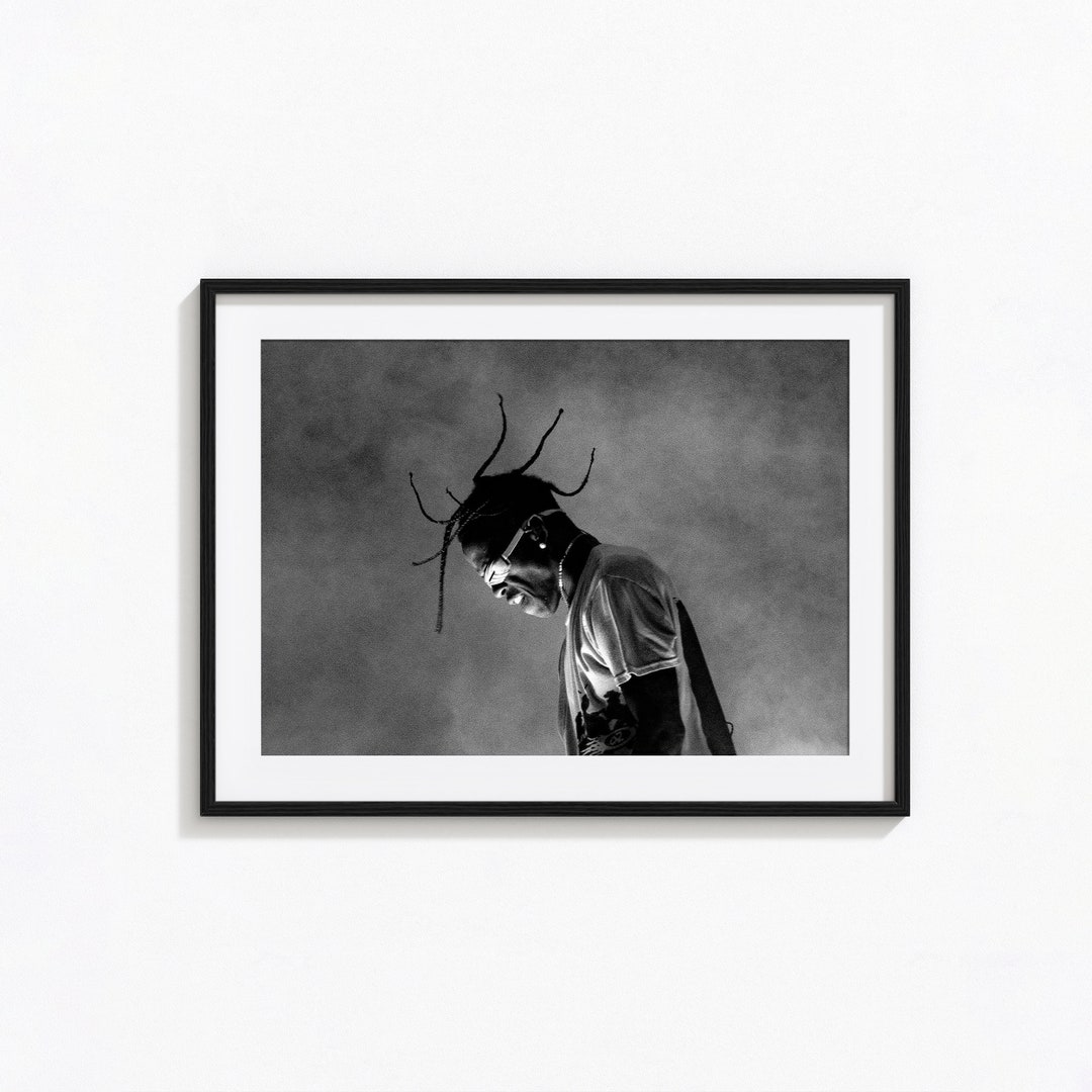 Travis Scott Posters / Travis Scott Black and White Wall Art, Album ...