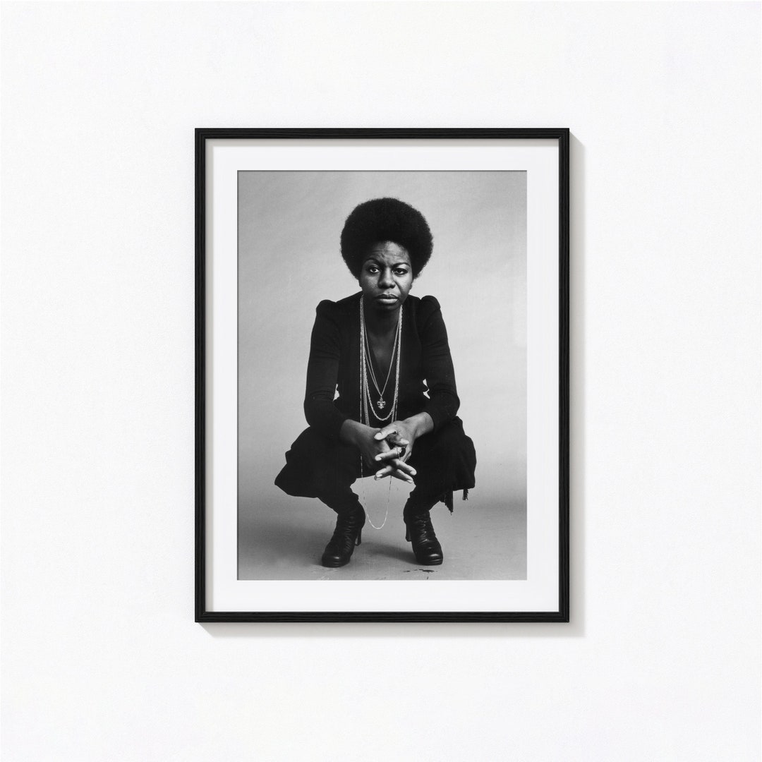 Nina Simone Posters Nina Simone Black And White Wall Art Etsy