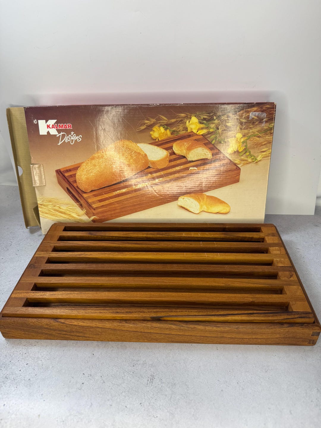 Vintage Kalmar Designs Teakwood Crumb Catcher Tray With Trivet Thailand ...