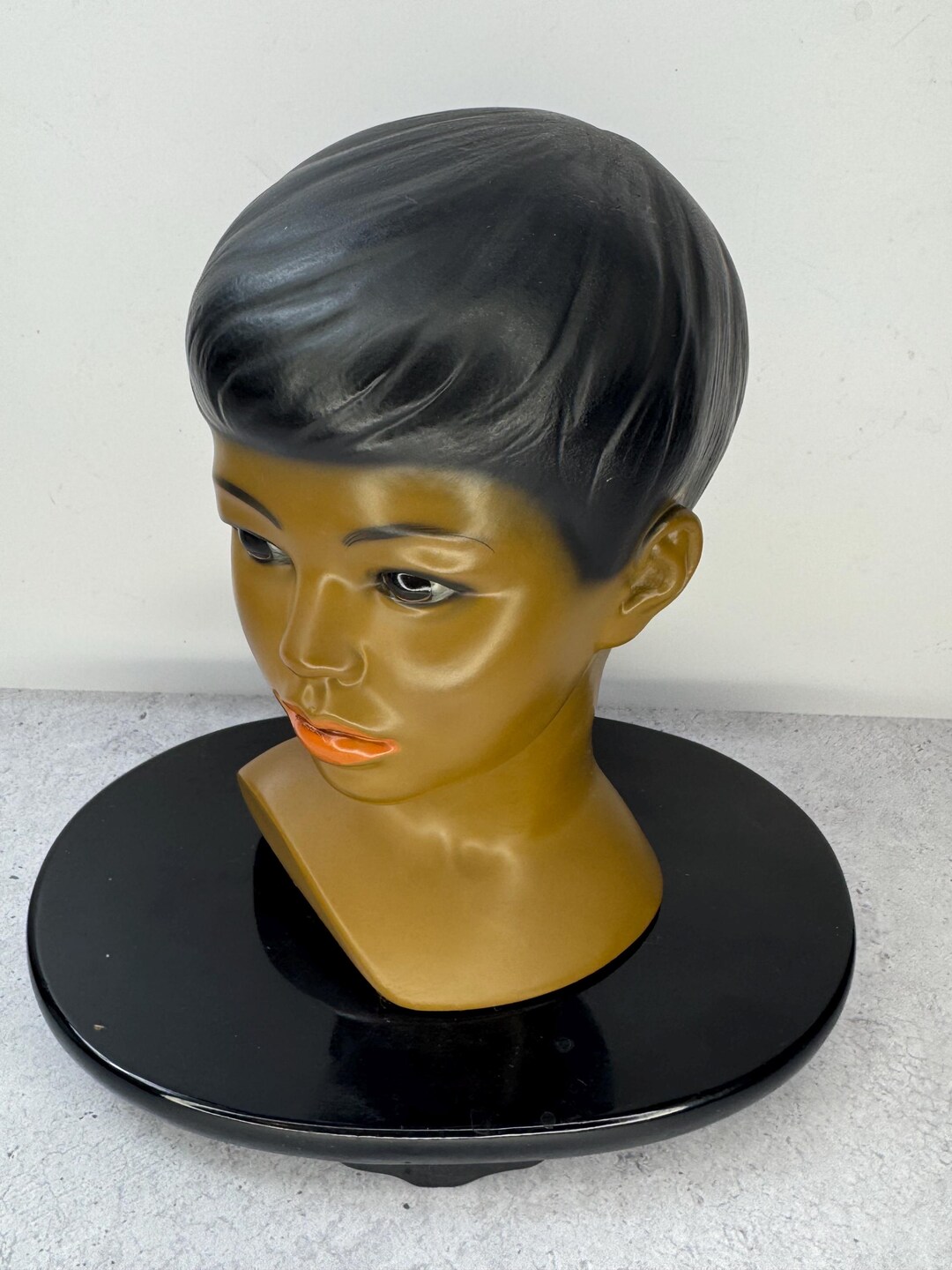 Vintage 1960's Marwal Polynesian Girl Woman Head Bust Statue Figurine ...
