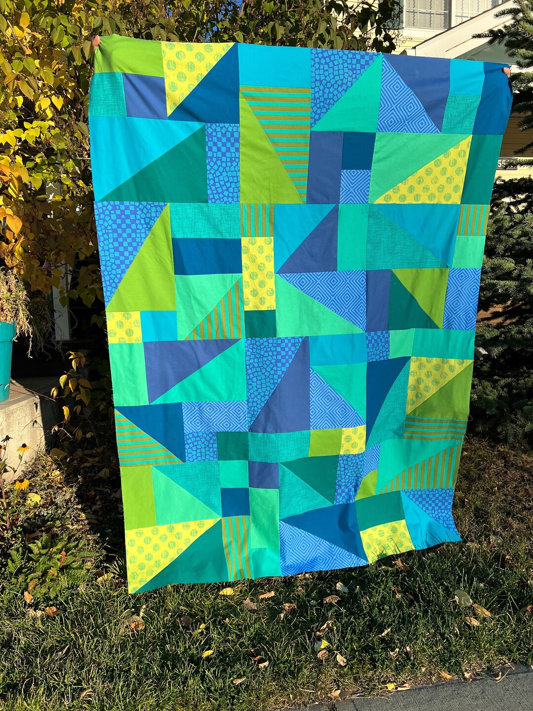 Modern Geometric Quilt Block Digital Pattern Mdrngeometry Etsy