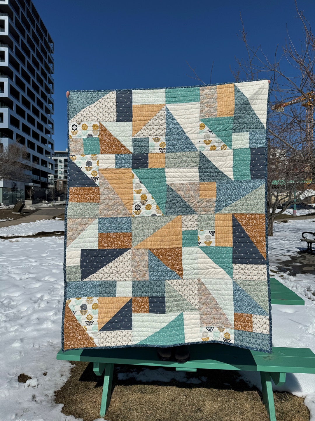 Modern Geometric Quilt Block, Digital Pattern, Mdrngeometry - Etsy