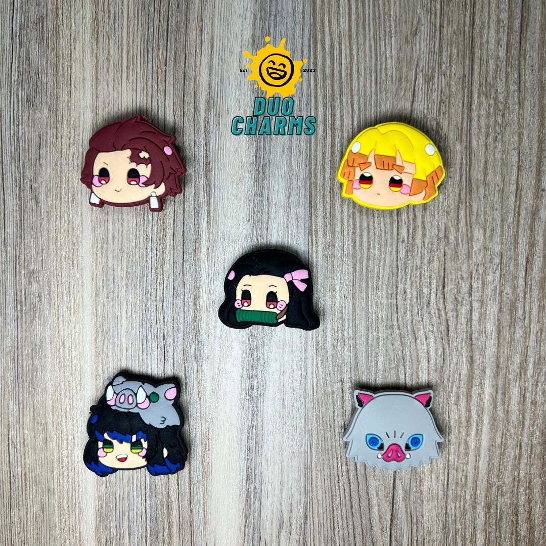 Demon Slayer Croc Charms Tanjiro Nezuko Zenitsu Inosuke - Etsy