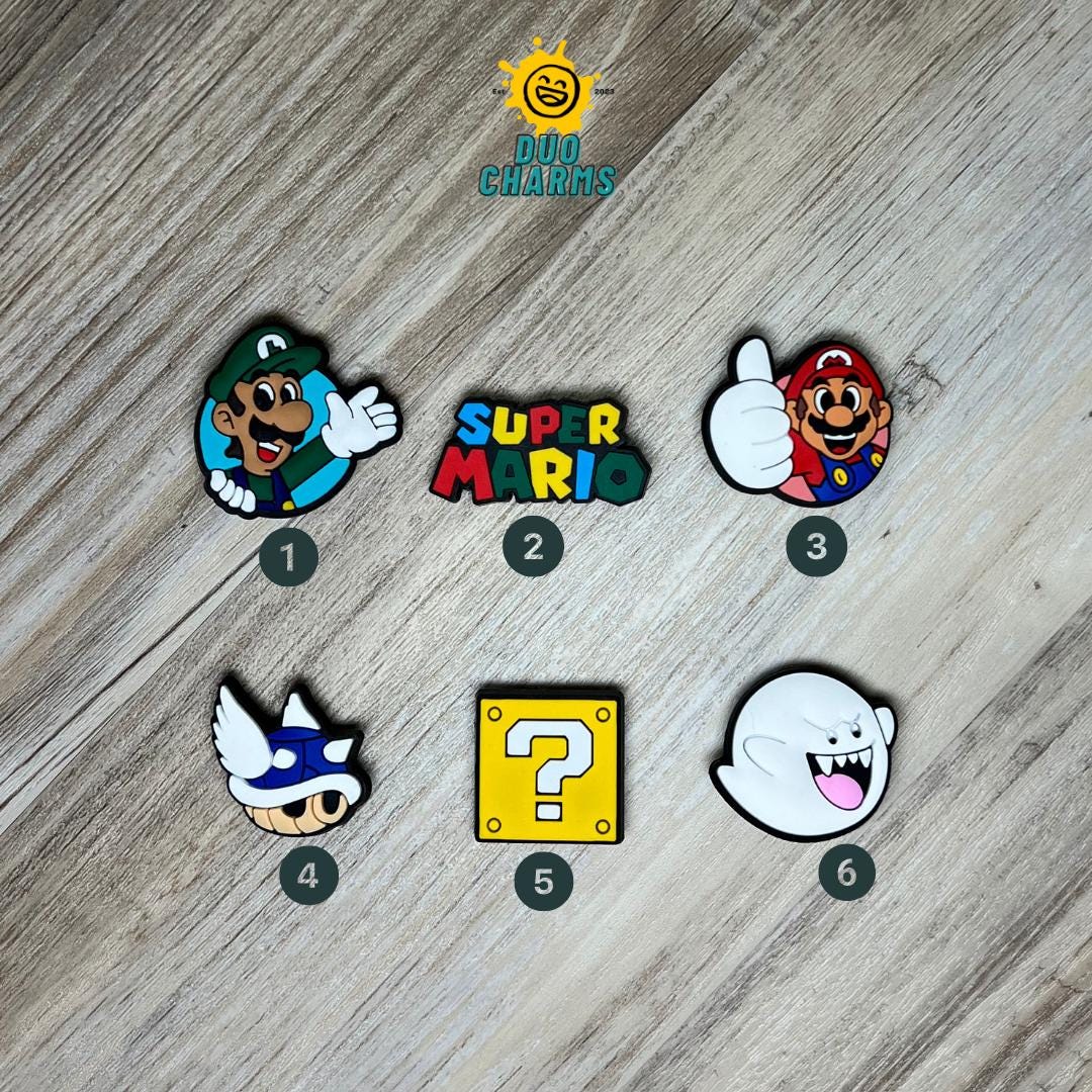 Mario Luigi Block Boo Blue Shell Jibbitz Shoe Charms - Etsy