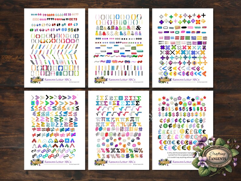 Ransom Letters Clipart Set – Printable Alphabet, Numbers and ...