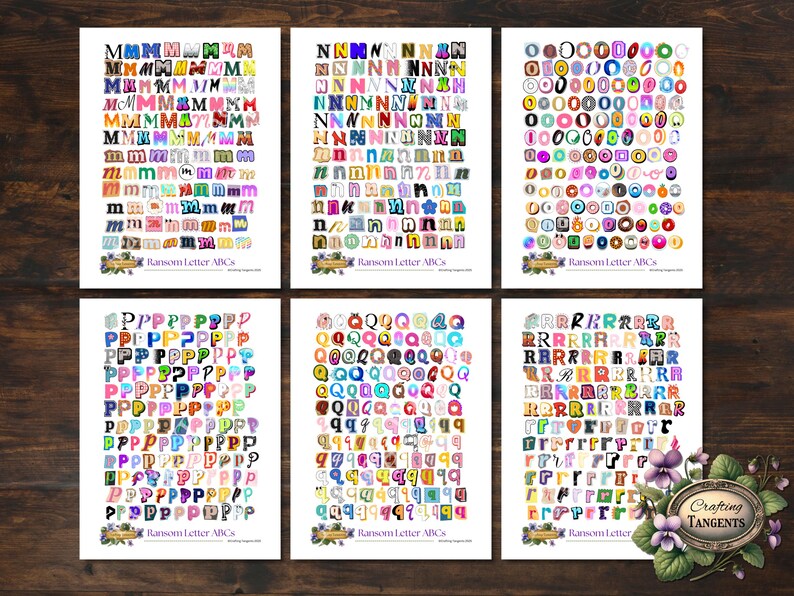 Ransom Letters Clipart Set – Printable Alphabet, Numbers and ...