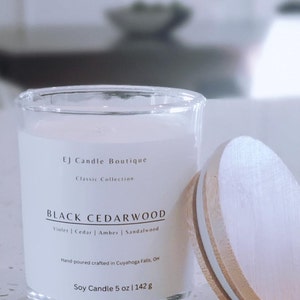 100% Natural Scented Soy Wax Candle in Clear Glass Vessel 4 Oz and 8 Oz ...