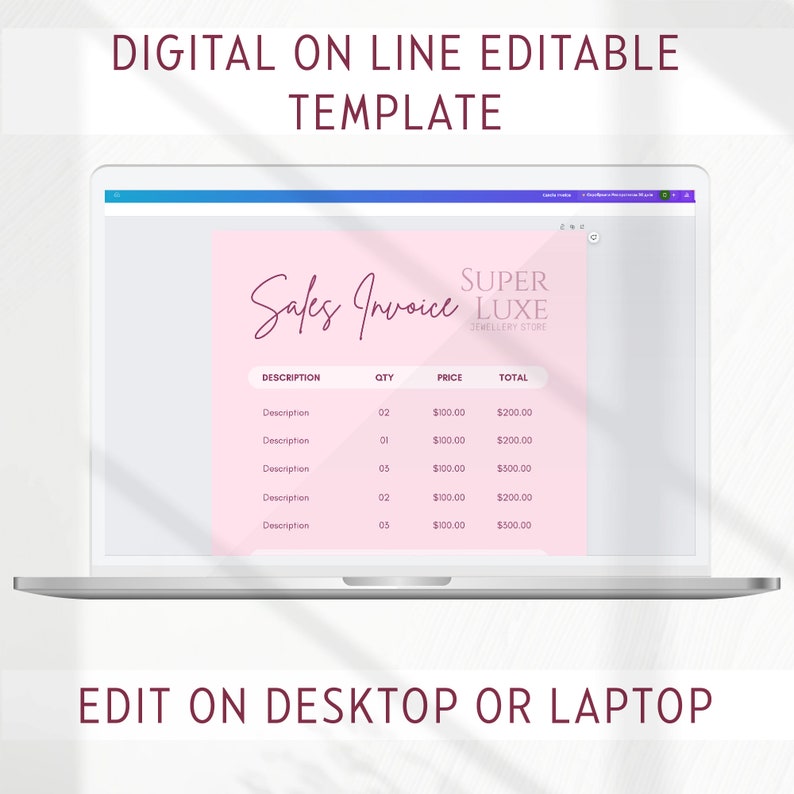Clean Branding Kit for Small Business, White & Pink Brand Package ...
