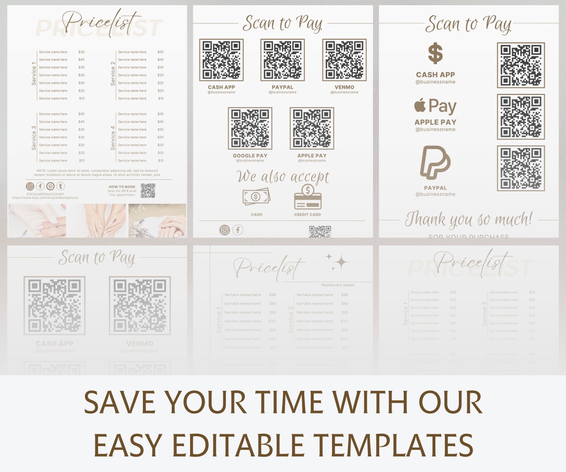 Price List Template, Editable Price List Template Canva, Bundle Price ...