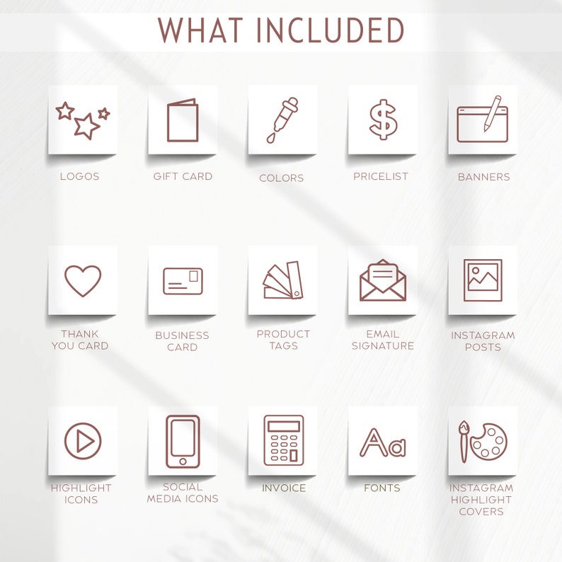 Brand Kit Bundle Pastel Branding Kit Editable Branding Package Makeup ...