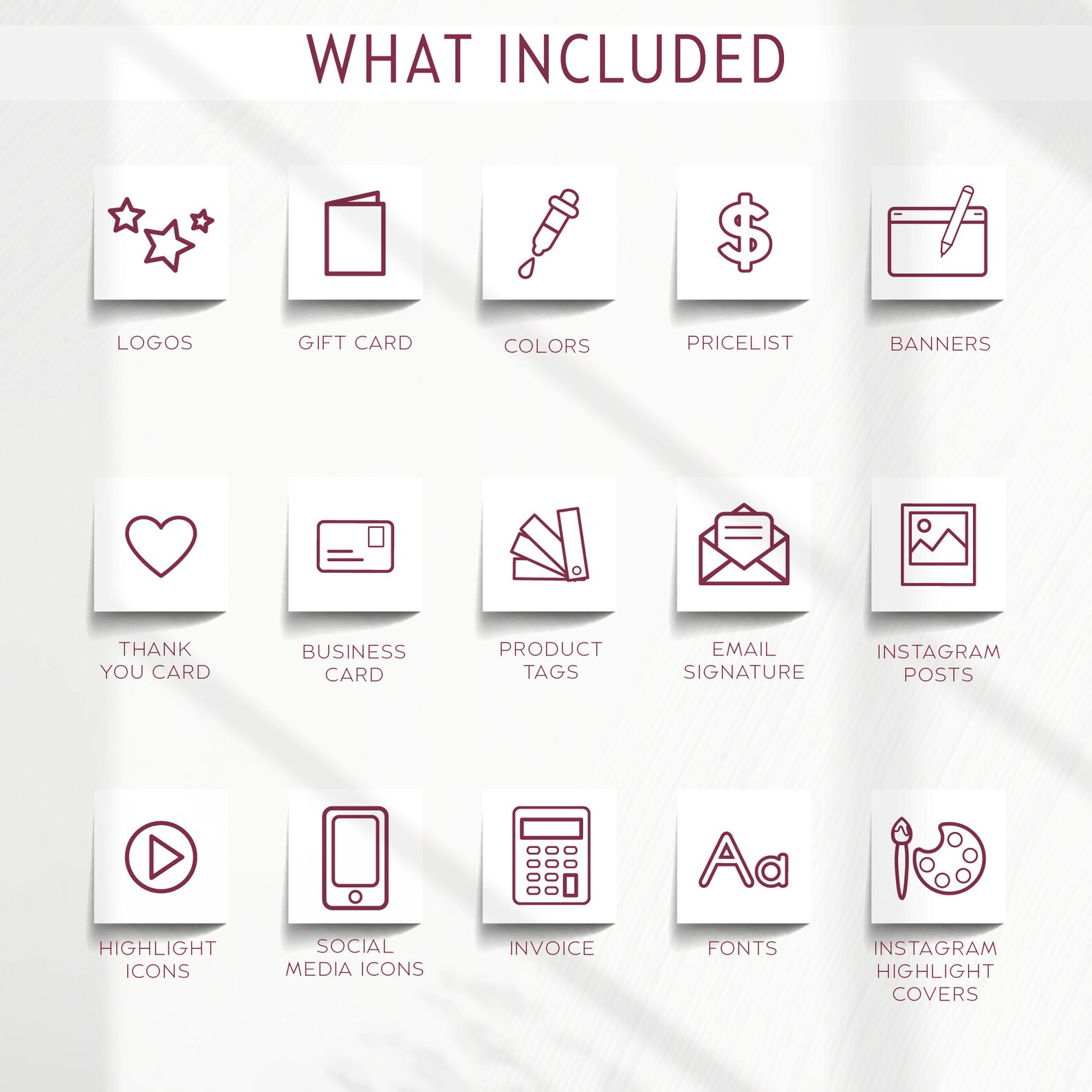 Clean Branding Kit for Small Business, White & Pink Brand Package ...