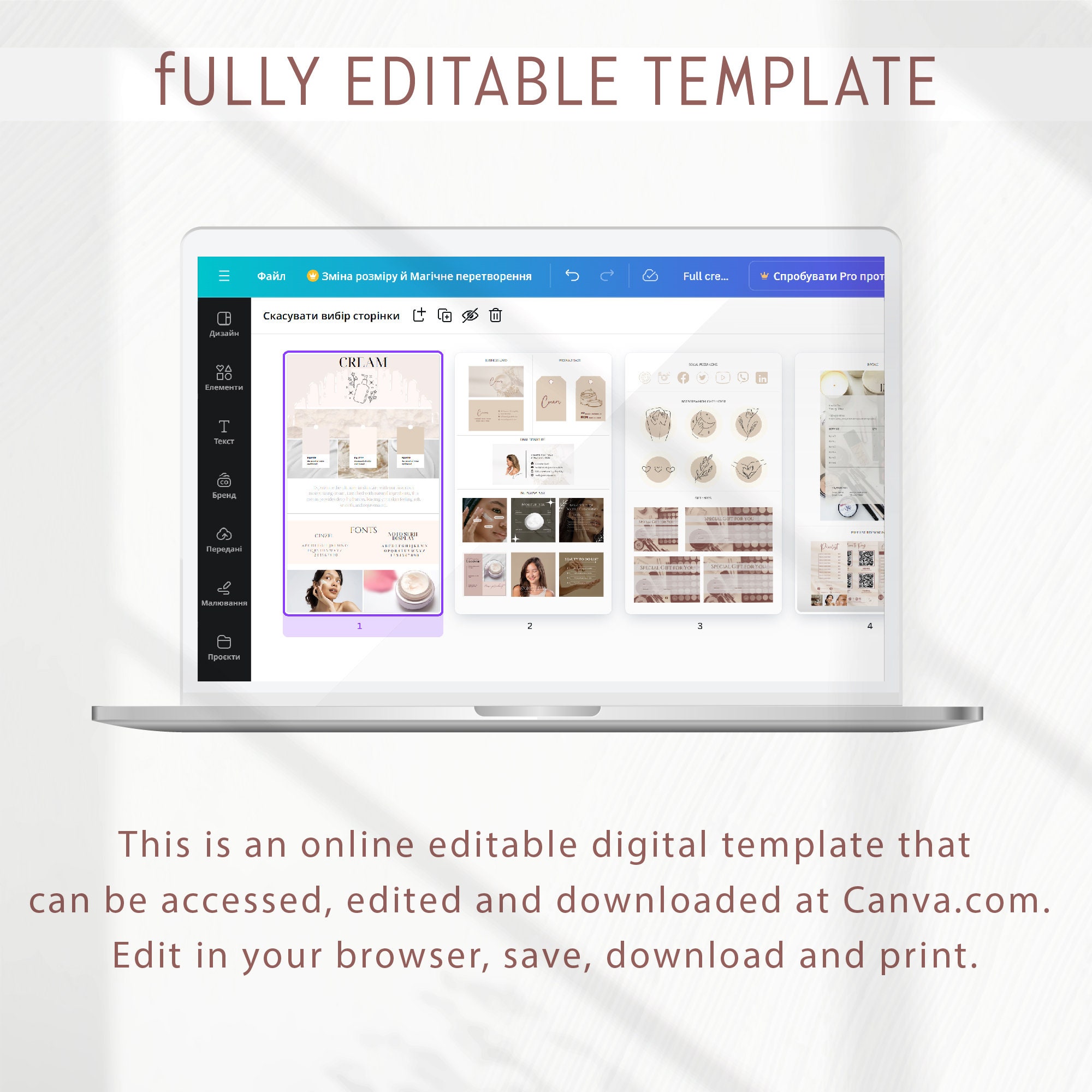 Brand Kit Bundle Pastel Branding Kit Brand Design Canva Editable ...