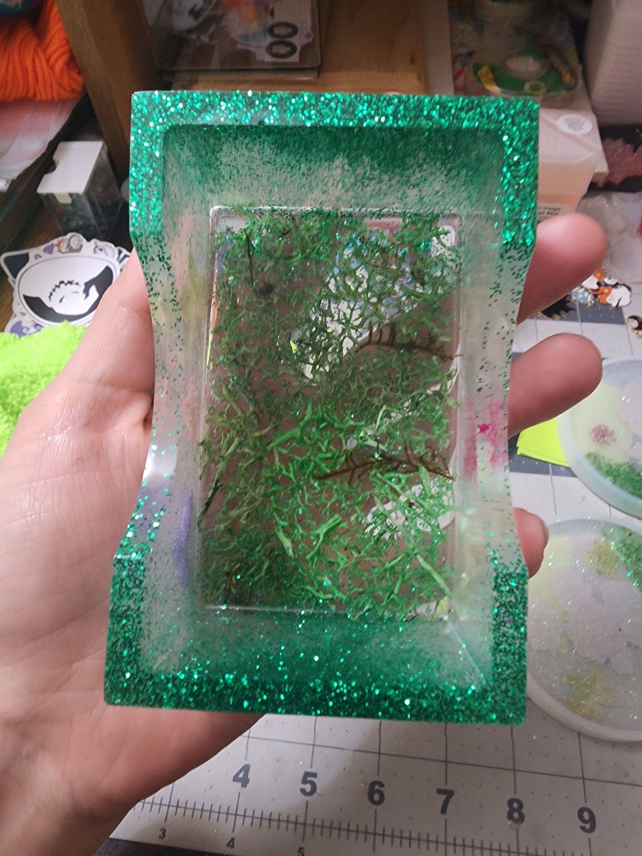 Mushroom Flower Real Moss Coaster and Holder Set - Etsy