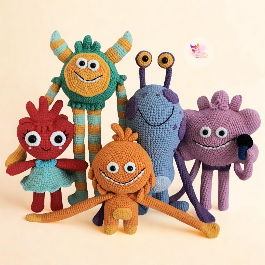 Handmade Super Sımple Songs Monsters Set of 5 - Etsy