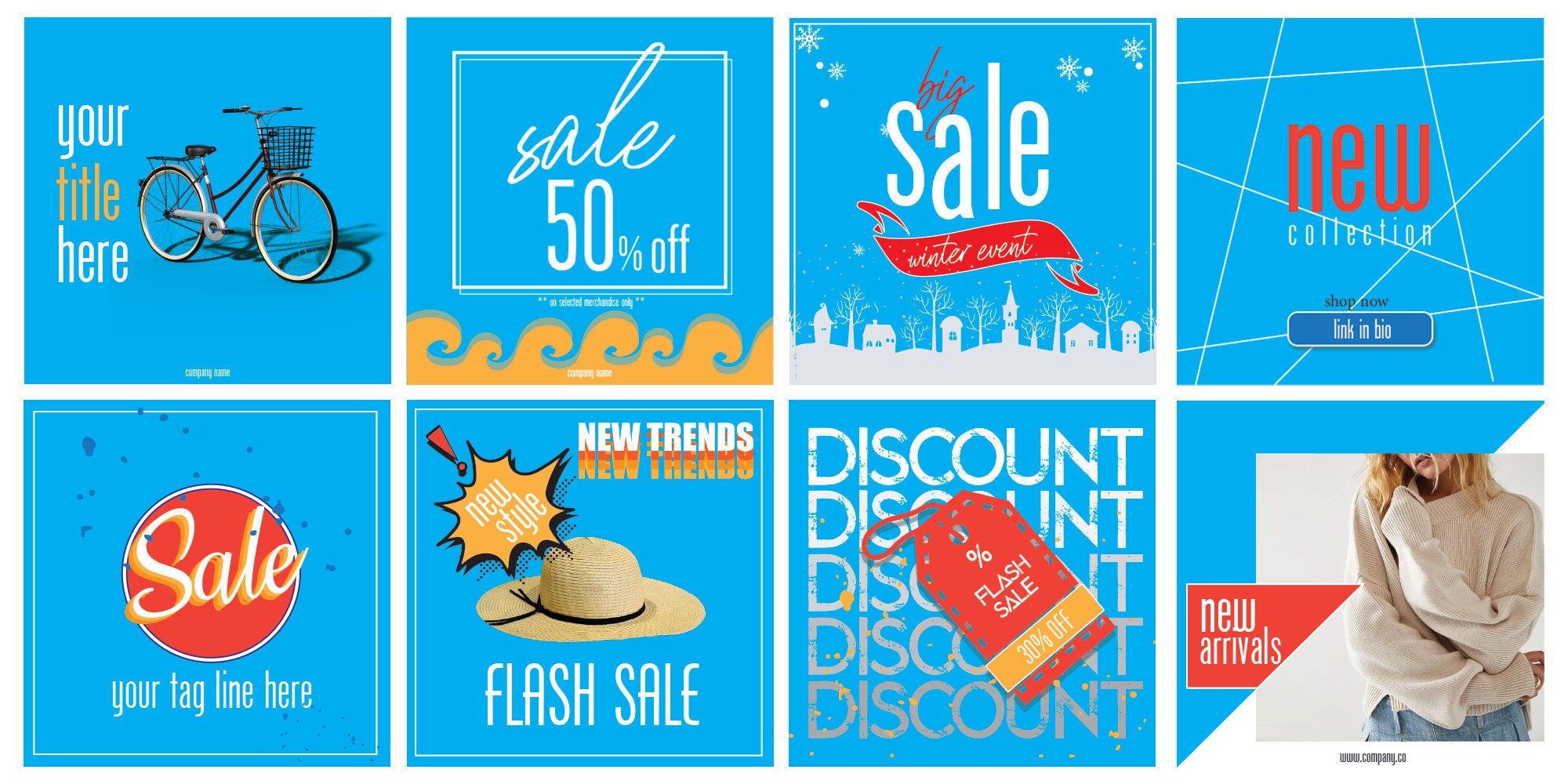 Editable Cool Instagram Templates - Etsy