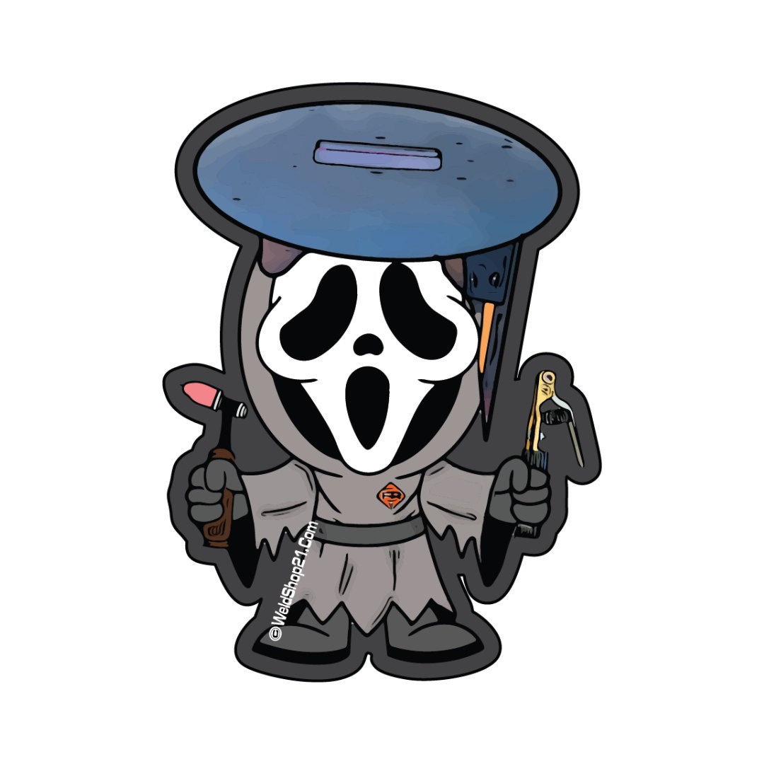 Scary Movie Villian Stickers Gift for Scary Movie Lovers Welder ...
