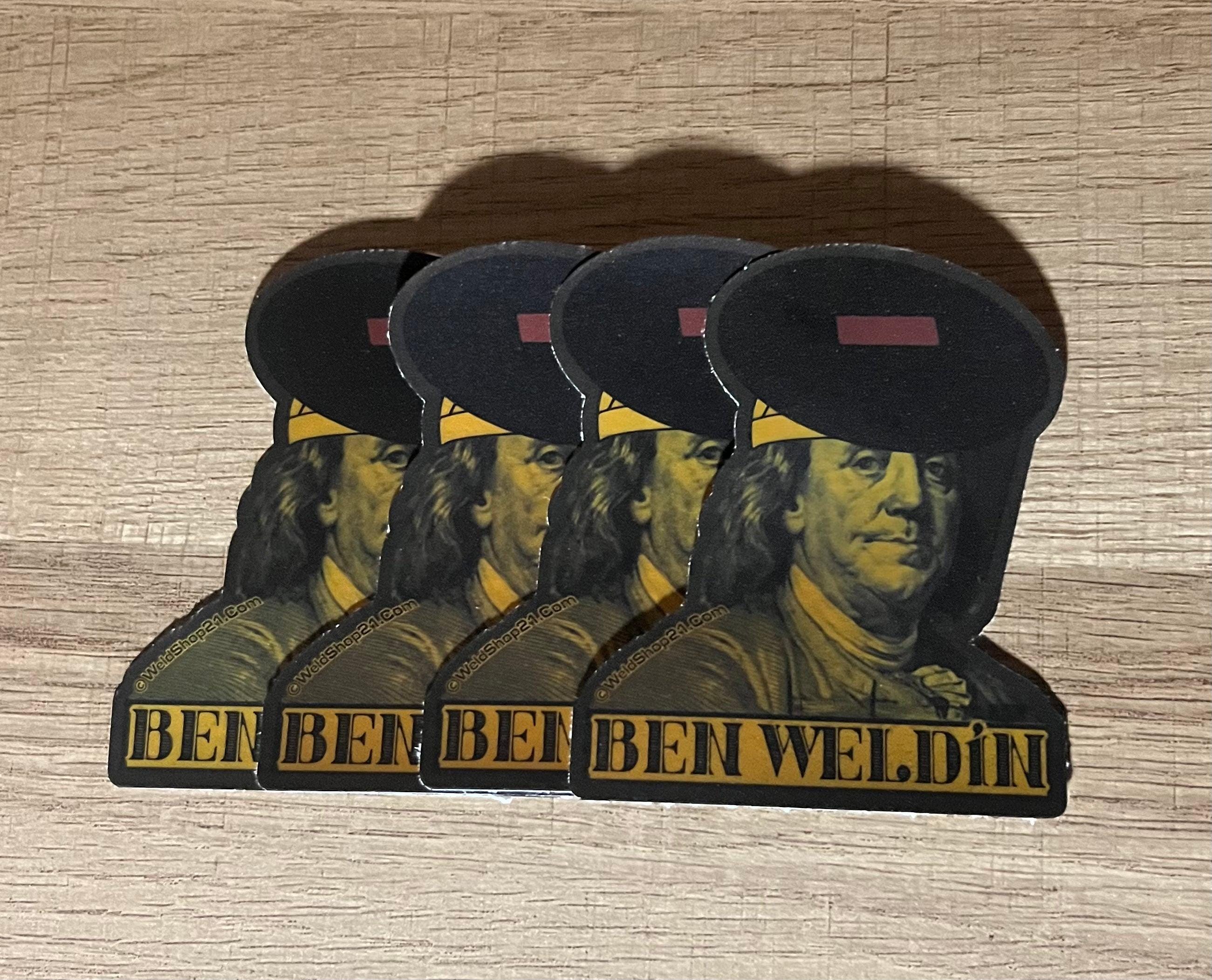 Gold Welder Sticker Benjamin Franklin Vinyl Sticker for Hardhat Welding ...