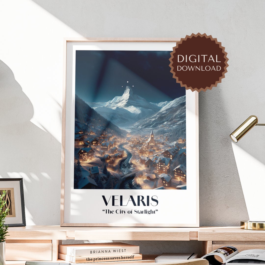 Velaris ACOTAR Boho Poster Digital Download Wall Art Sarah J Maas Night ...