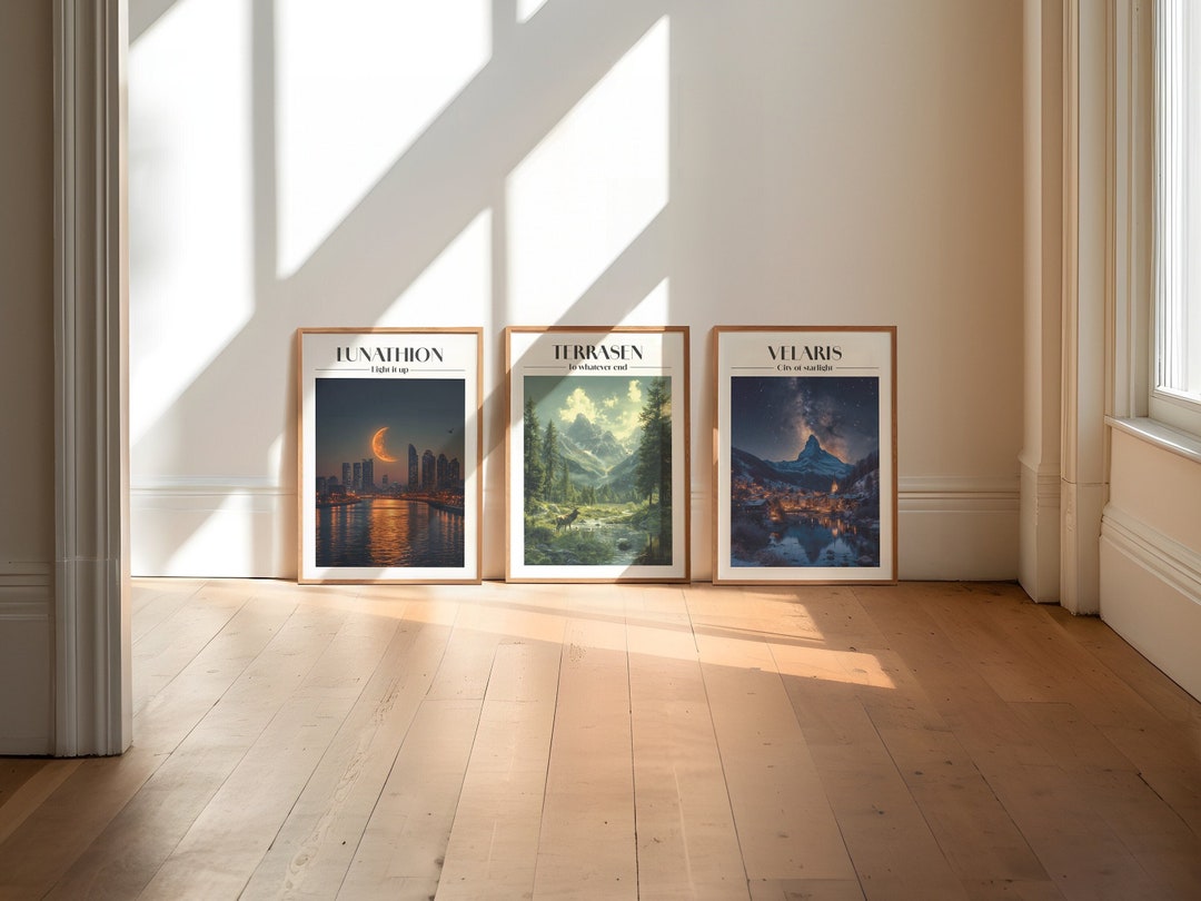 Set of 3 Posters SJM Universe Inspired Boho Poster Digitaldownload Wall ...