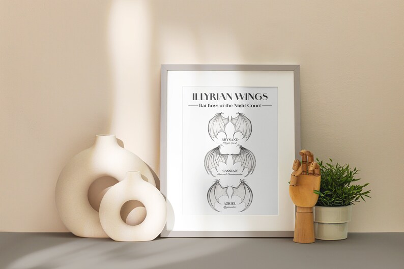 Bat Boys, Illyrian Wings, Night Court | ACOTAR | Boho Poster | Digital ...