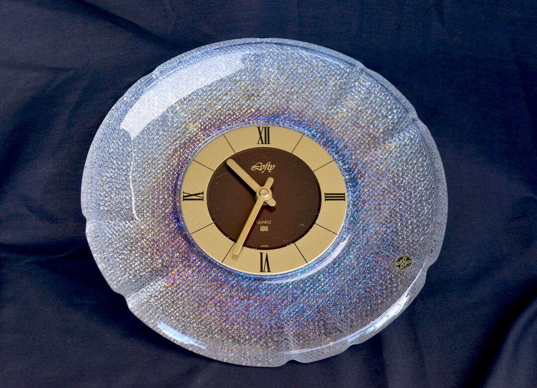 Vintage Hoya Japan Retro Style Crystal Glass Lofty Mantle Clock Working ...