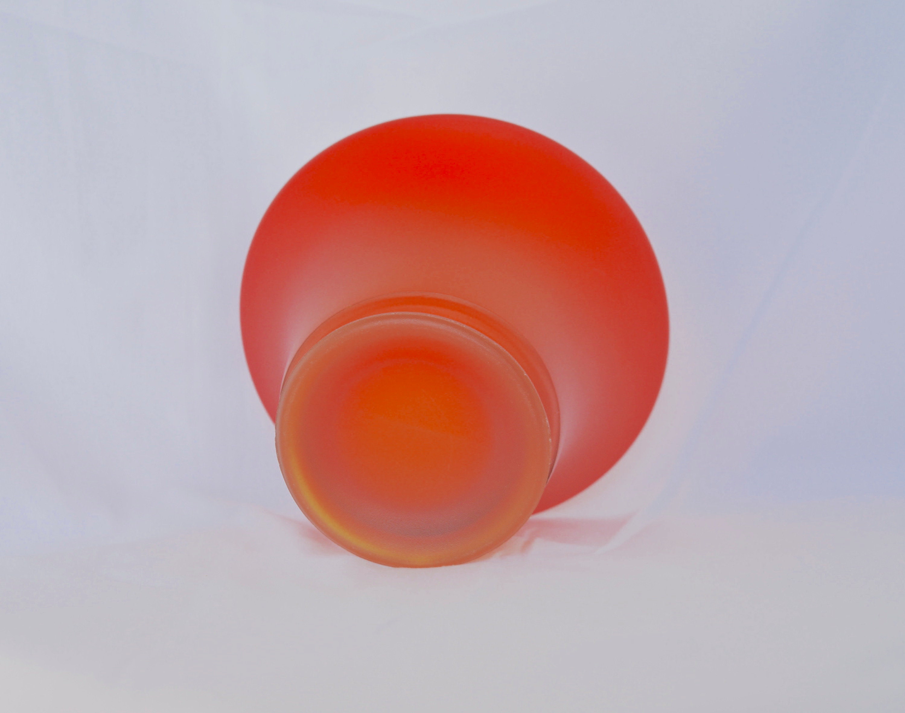 Vintage Tiffin Amberina Sweet Pea Vase, Satin Apricot Footed Compote - Etsy