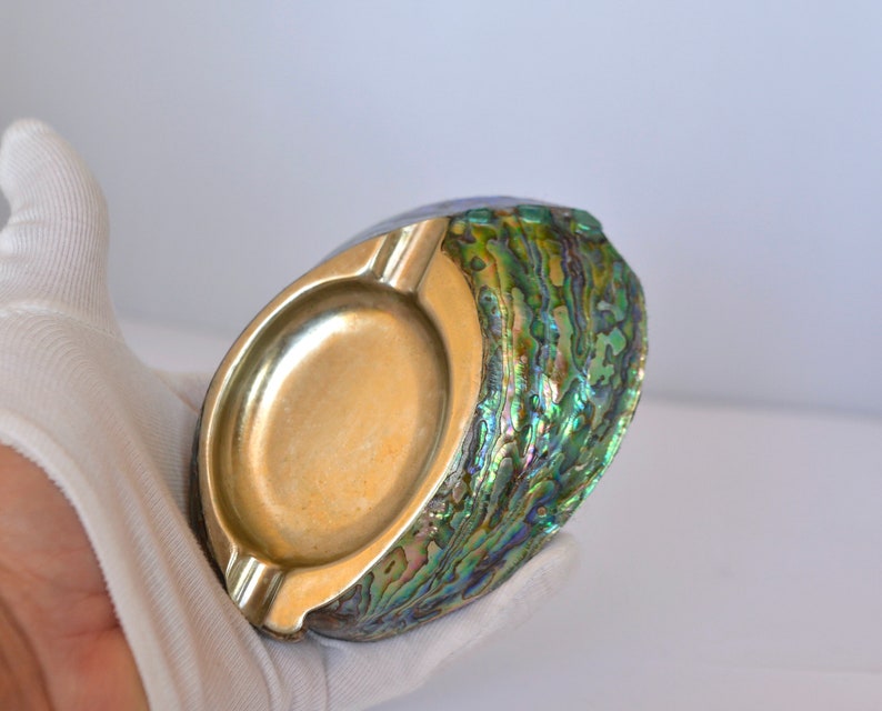 Vintage Ataahua Abalone Ashtray New Zeland, Paua Shell, Maori Warrior ...