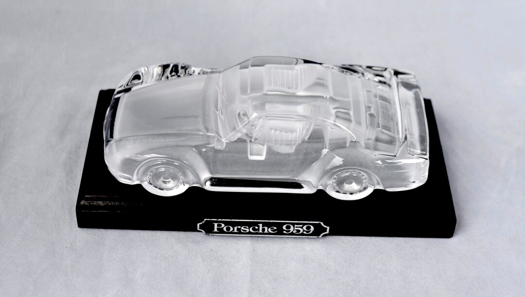 Porch 959 Glass Crystal Car Model Crystal Automobile With Wood Stand ...