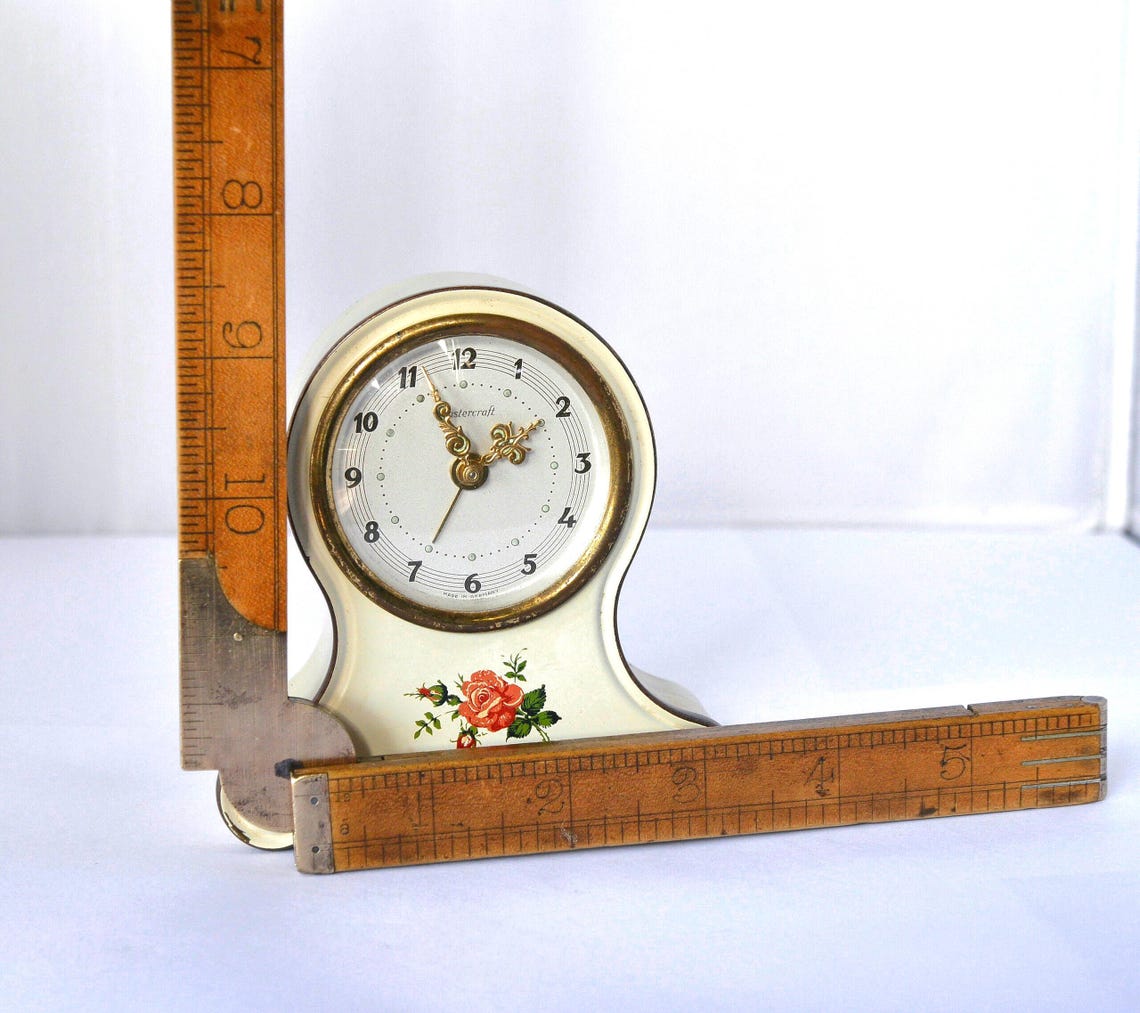 Vintage Mastercraft Musical Clock, German Bakelite Floral Mantle Clock ...