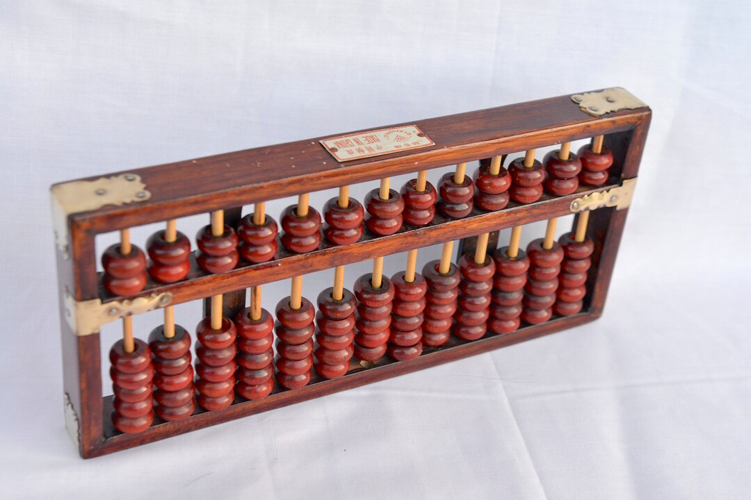 Vintage Toys, Collectible, Wood and Brass Abacus, Original Red Lion ...