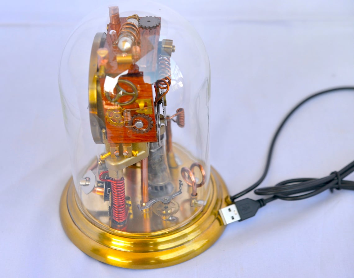 Steampunk Dome Clock - Etsy
