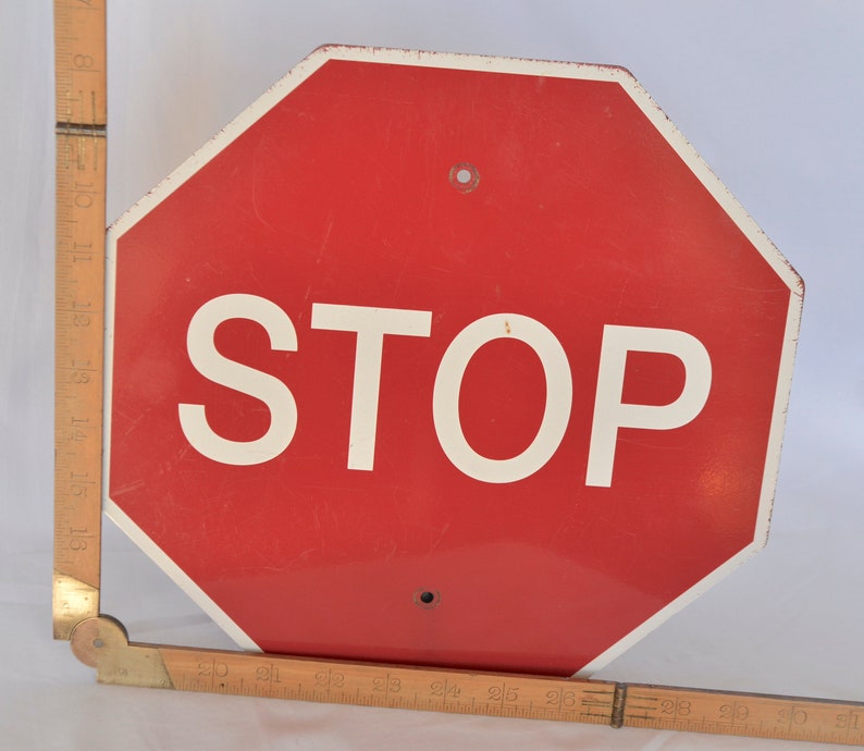 The Original Metal Stop Sign Road, Authentic Retired Street Traffic ...