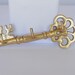 Vintage Brass Key Shaped Key Holder - Brass Hooks - Farmhouse Cottage ...