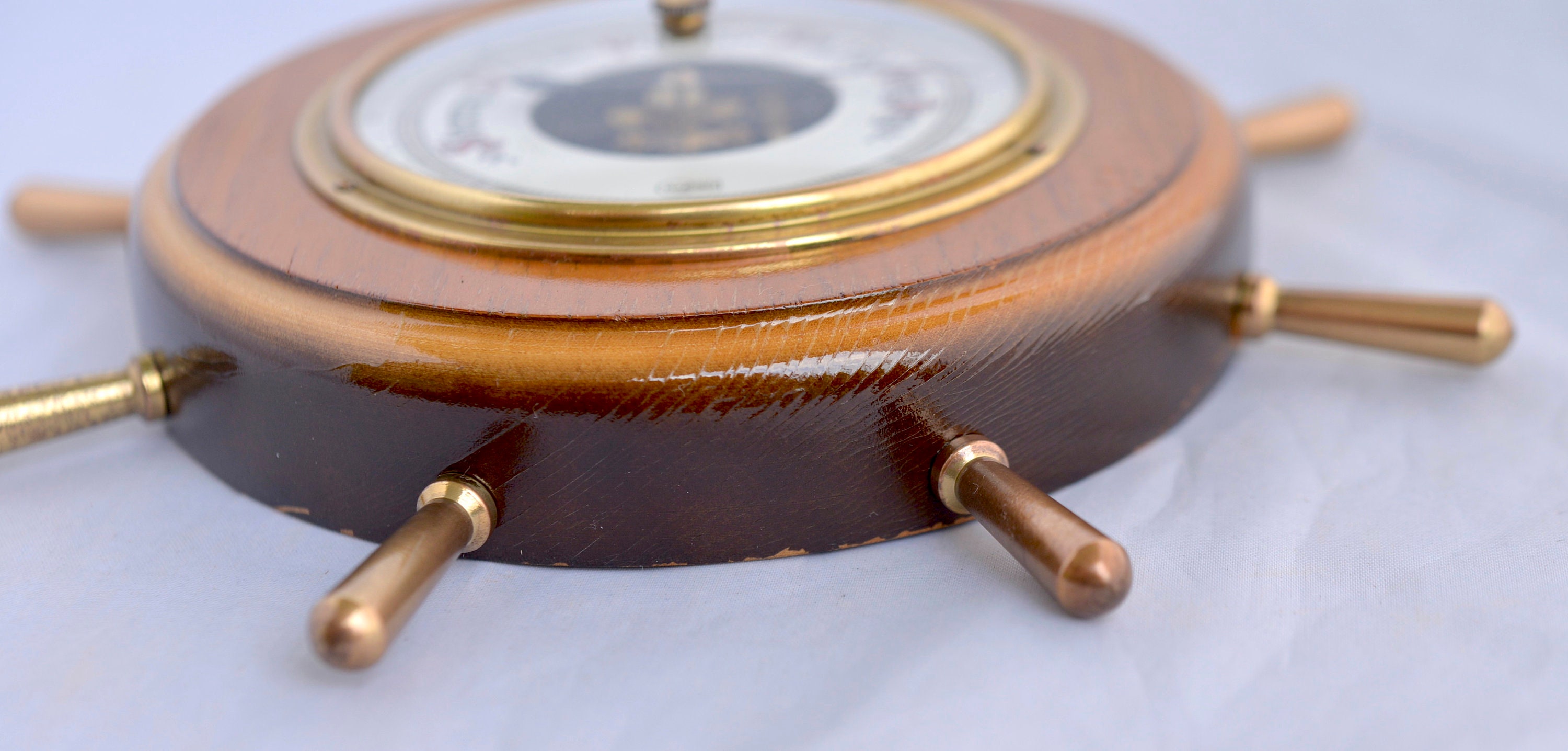 Vintage Barometer Round Barometer Ship Decorative Barometer Steering ...