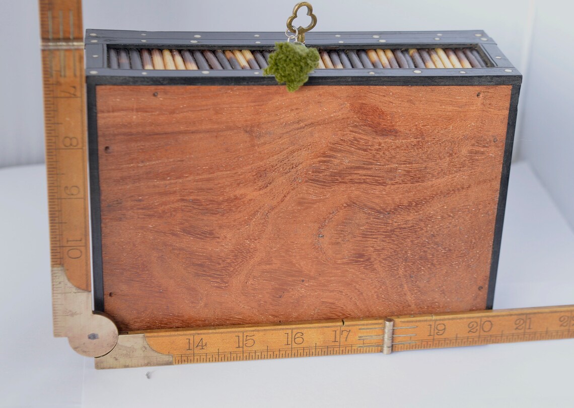 Ceylon Quill Box With Lock Key, Antique Sinhalese Jewellery Box, 19th ...
