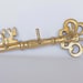 Vintage Brass Key Shaped Key Holder - Brass Hooks - Farmhouse Cottage ...