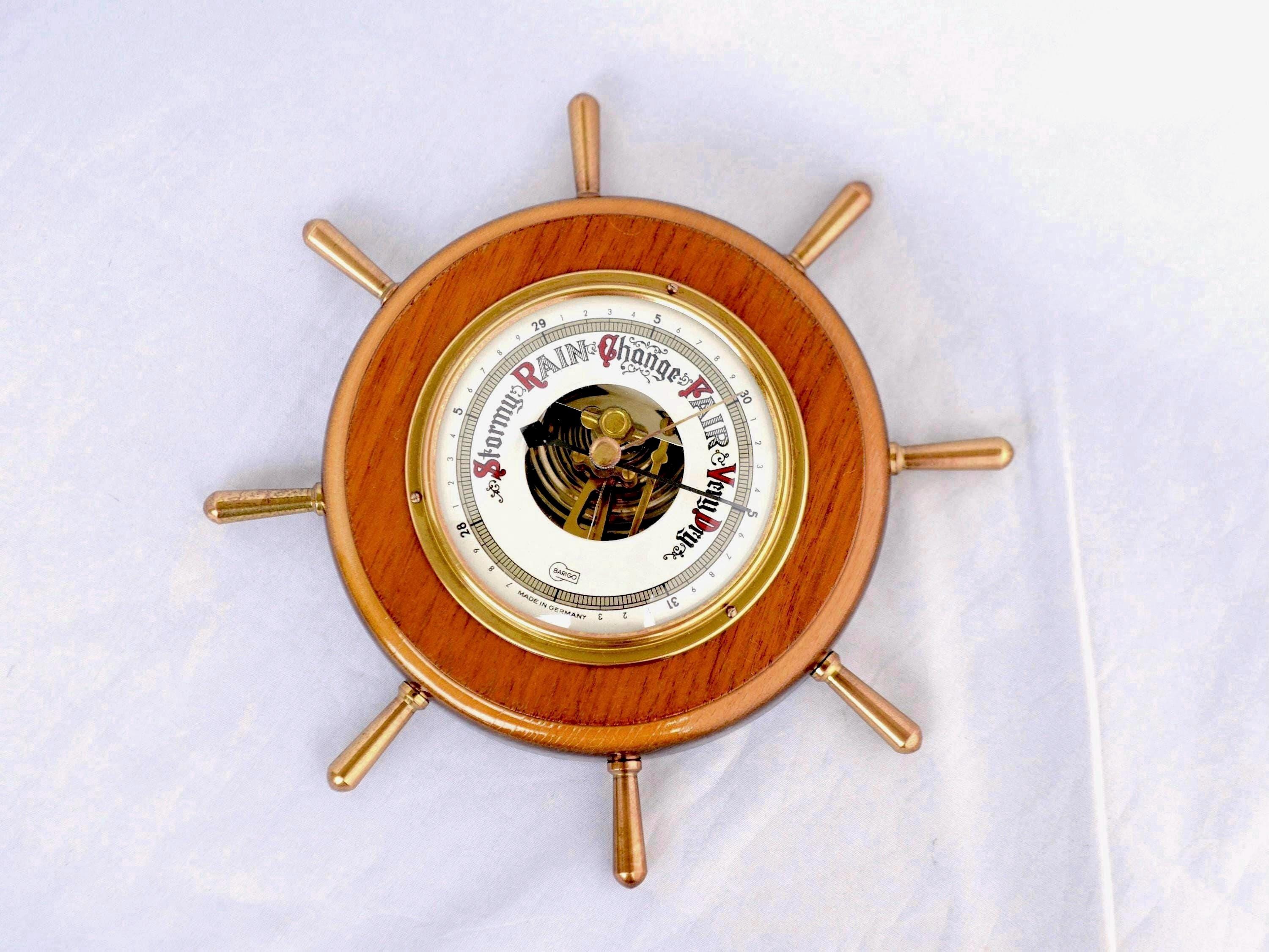 Vintage Barometer Round Barometer Ship Decorative Barometer Steering ...