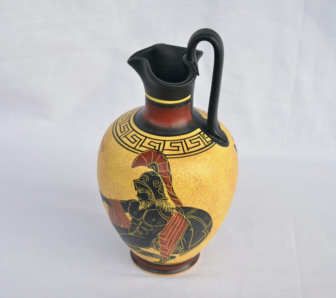 Ancient Athena Minerva Greek Roman, Pottery Vase Copy of Classic Greek ...