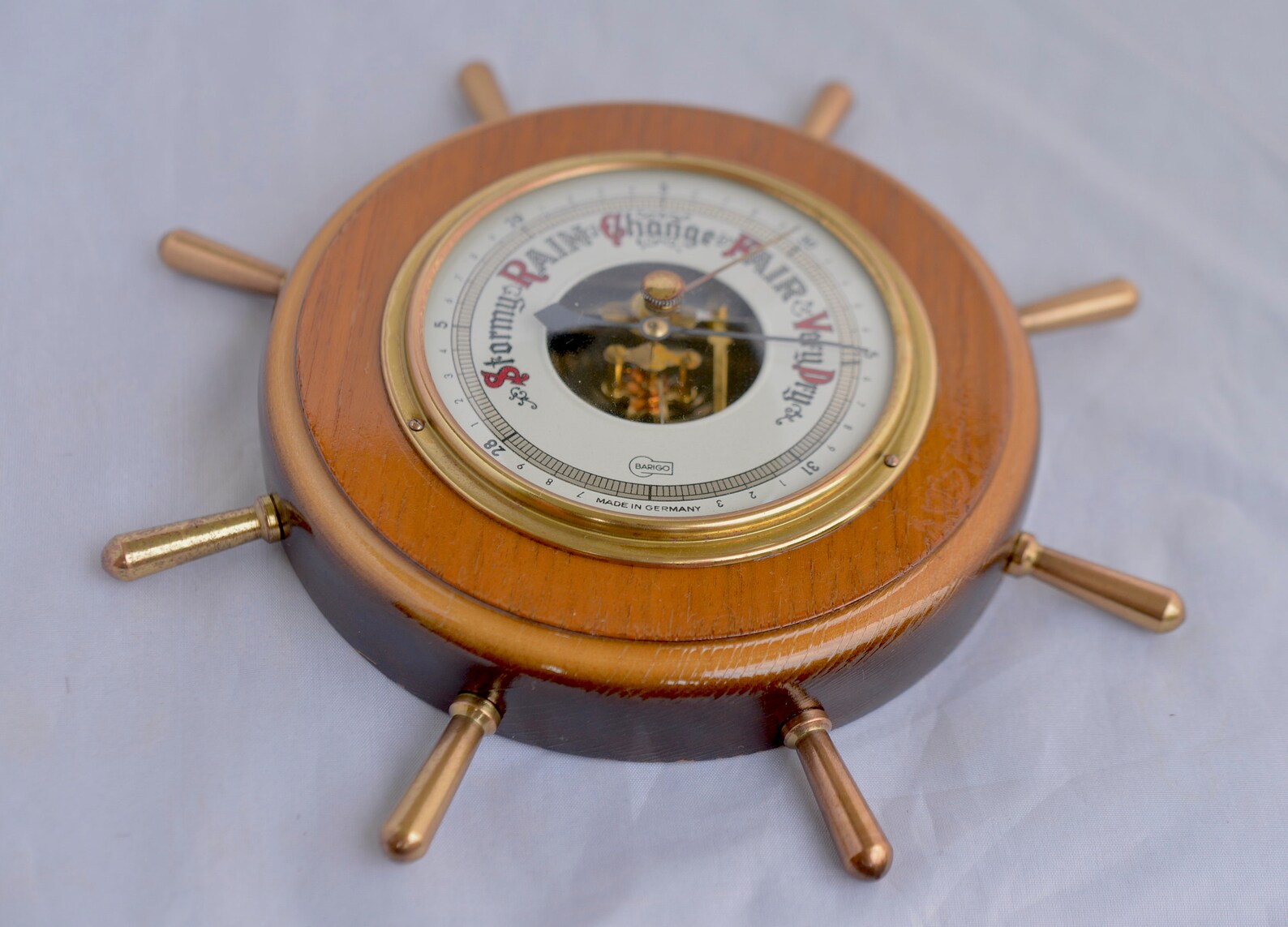 Vintage Barometer Round Barometer Ship Decorative Barometer Steering ...
