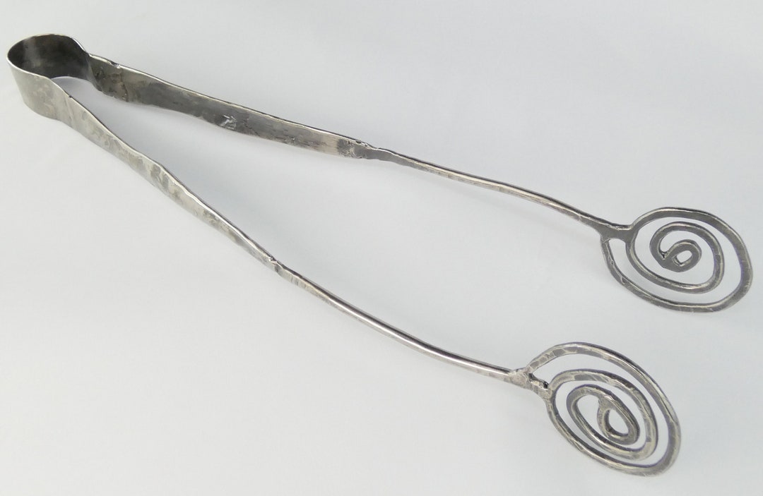 Barbecue Tongs Stainless Steel Forged Unique Piece - Etsy