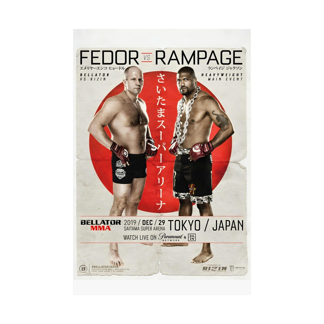 Rizin Bellator Fedor Vs. Rampage 2019 Poster Print - Etsy