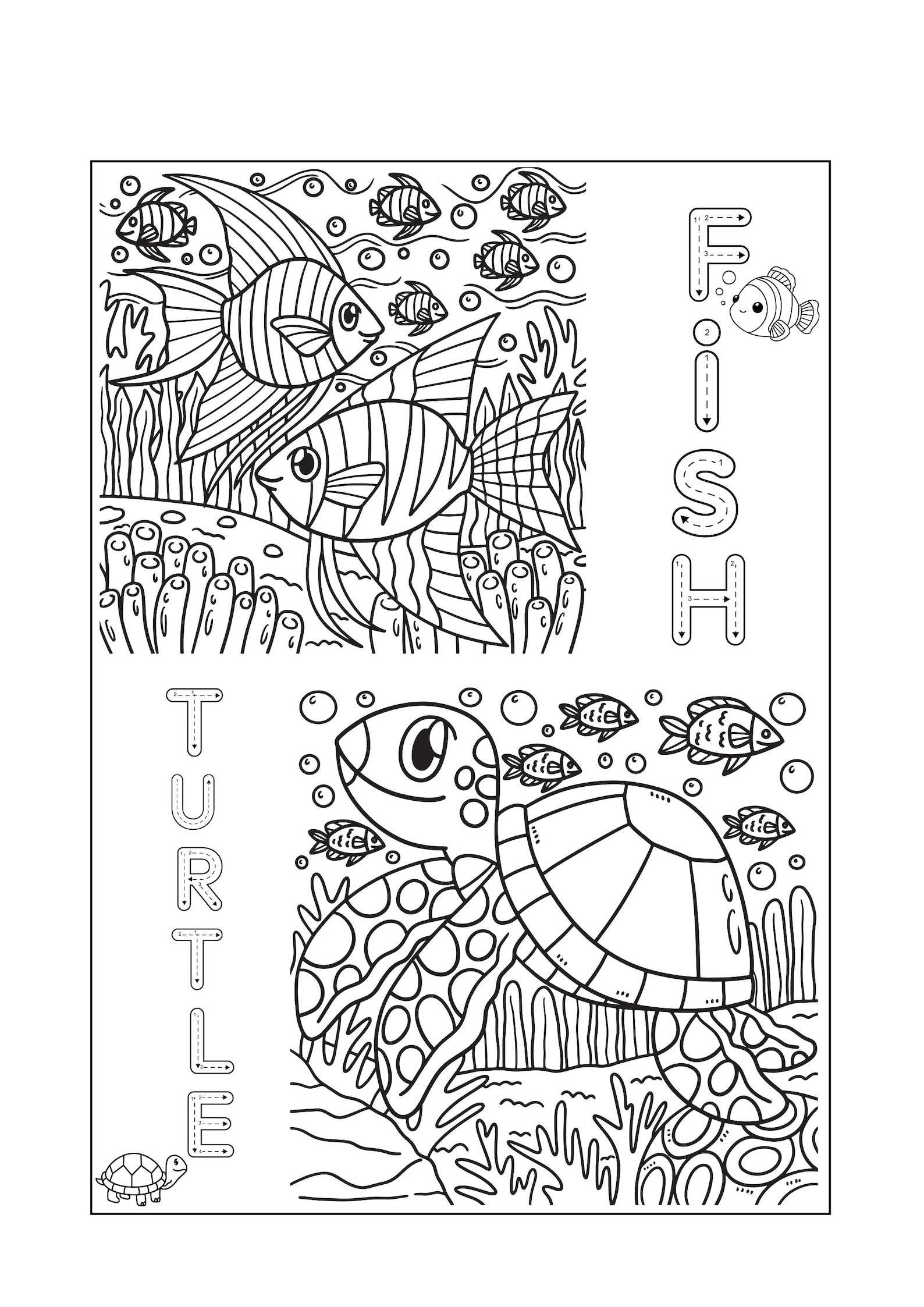 Printable A4 20 Pages Activity Coloring Book the Little Mermaid and ...