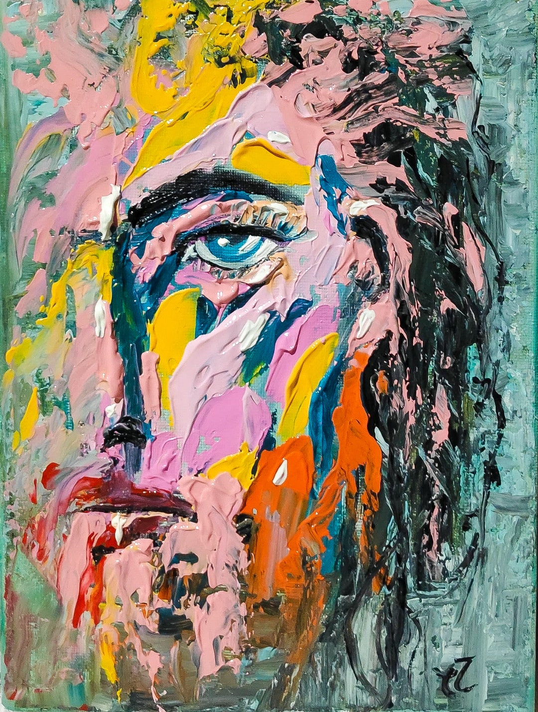 Impaso Technique Handmade Unique Painting Acrylic Oil on Canvas ...