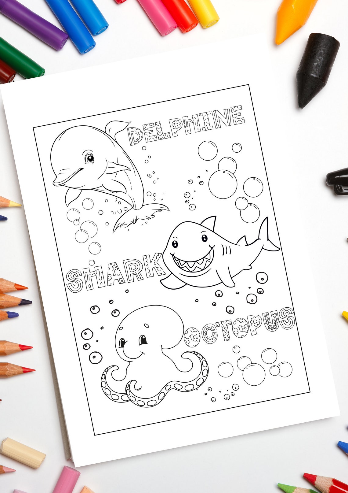 Printable A4 20 Pages Activity Coloring Book the Little Mermaid and ...